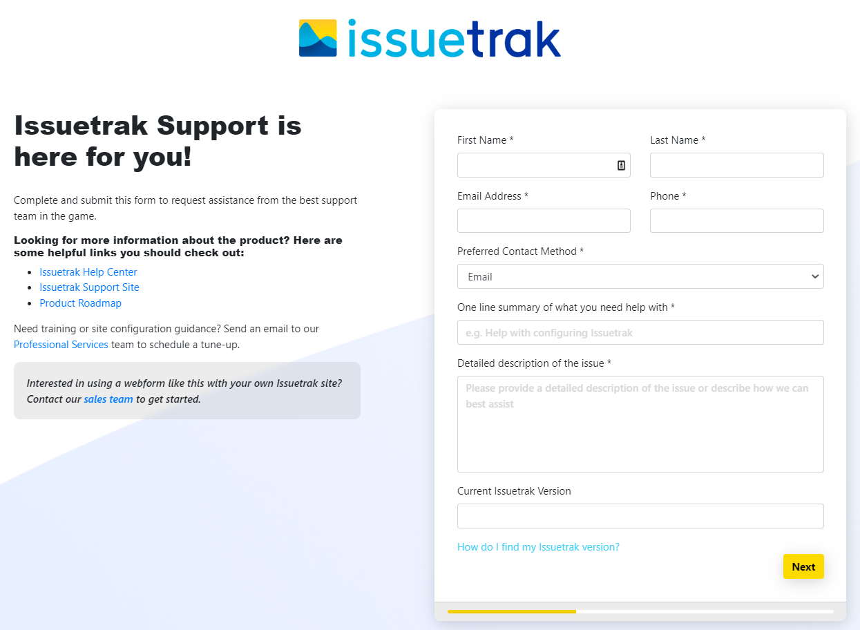 Issuetrak for Complaint Management